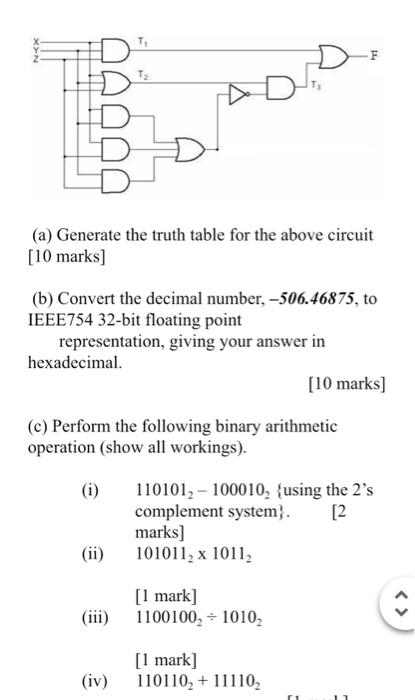 Solved (a) Generate the truth table for the above circuit | Chegg.com