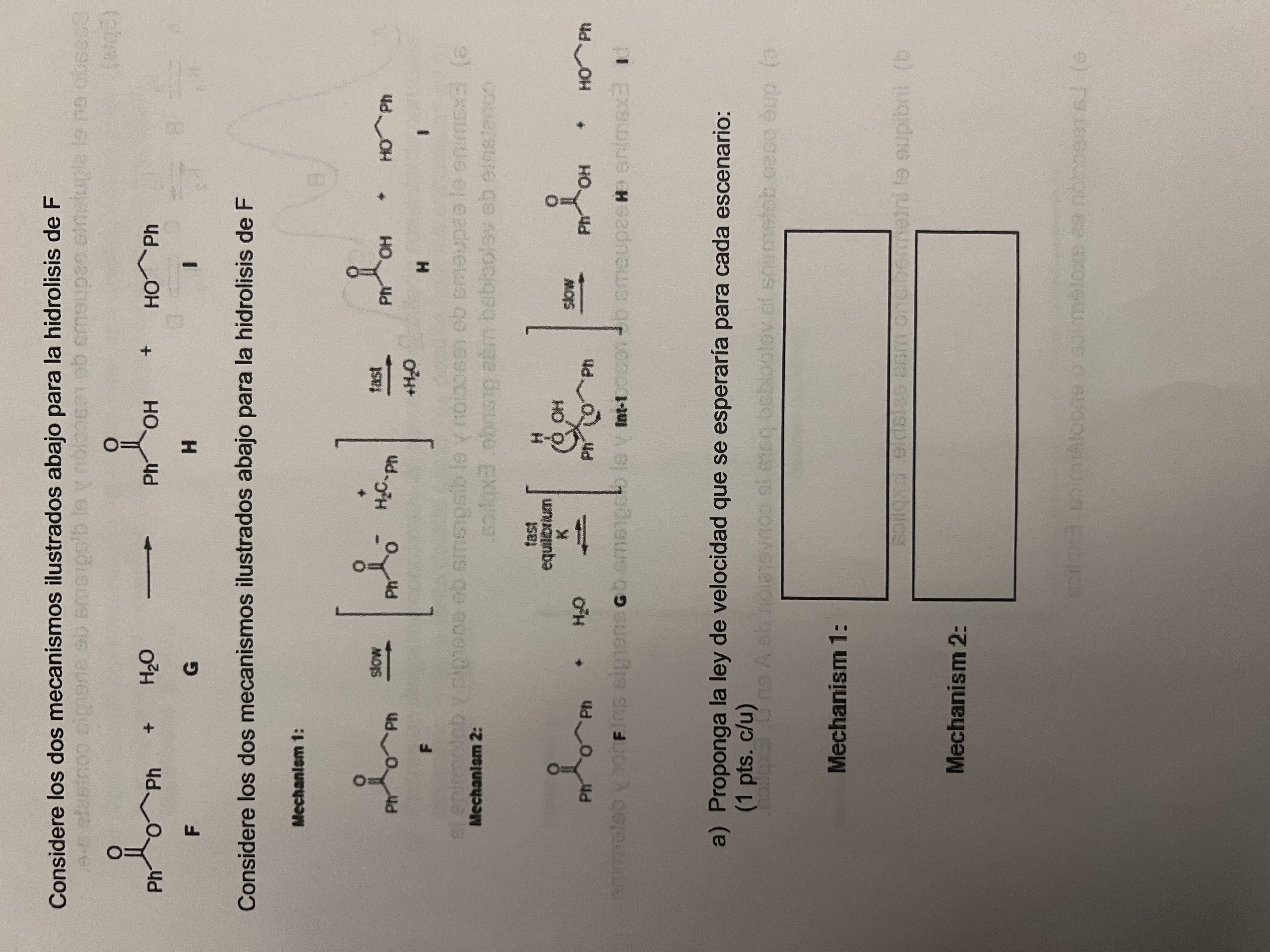 Solved Consider the two mechanisms illustrated below for the | Chegg.com