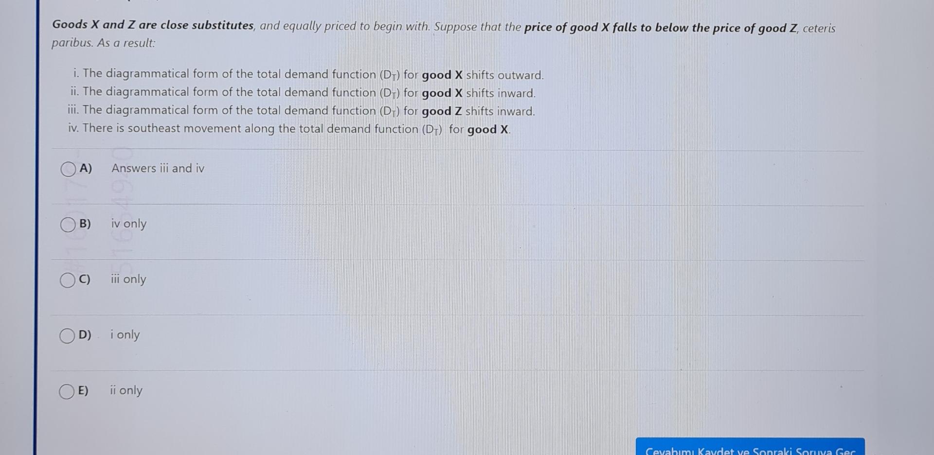Solved Goods x ﻿and Z ﻿are close substitutes, and equally | Chegg.com