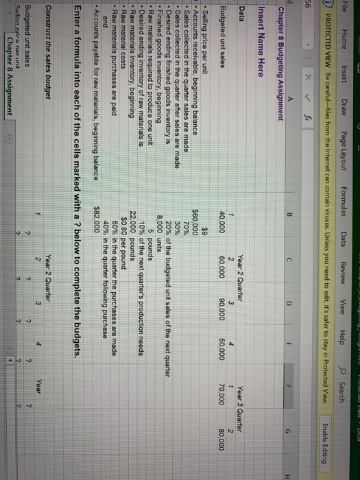 Solved TUIELILU VICAL File Home Insert Draw Page Layout | Chegg.com