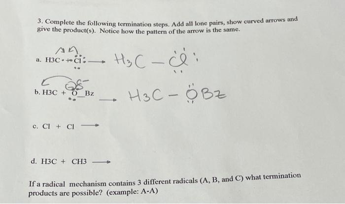 Solved 3. Complete the following termination steps. Add all | Chegg.com