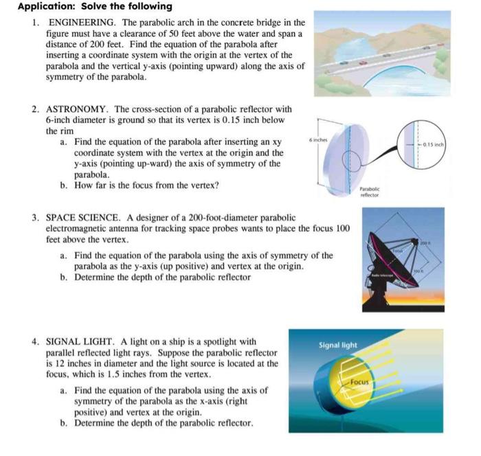 Solved Application: Solve the following 1. ENGINEERING. The | Chegg.com