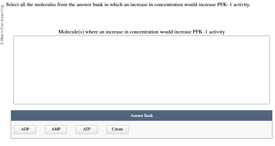Solved Select all the molecules from the answer bank in | Chegg.com