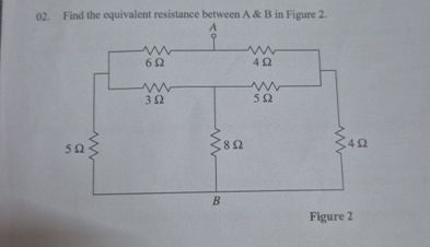 Solved Find the equivalent resistance between A & B in | Chegg.com