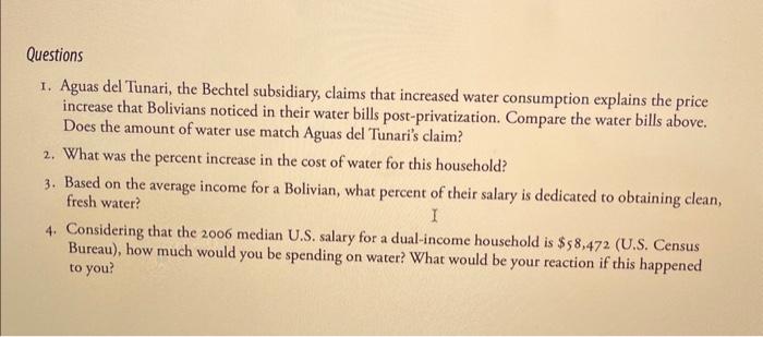 Solved Part II - The Before and After Below are actual water | Chegg.com