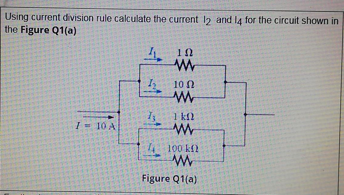 Solved Using current division rule calculate the current 12 | Chegg.com