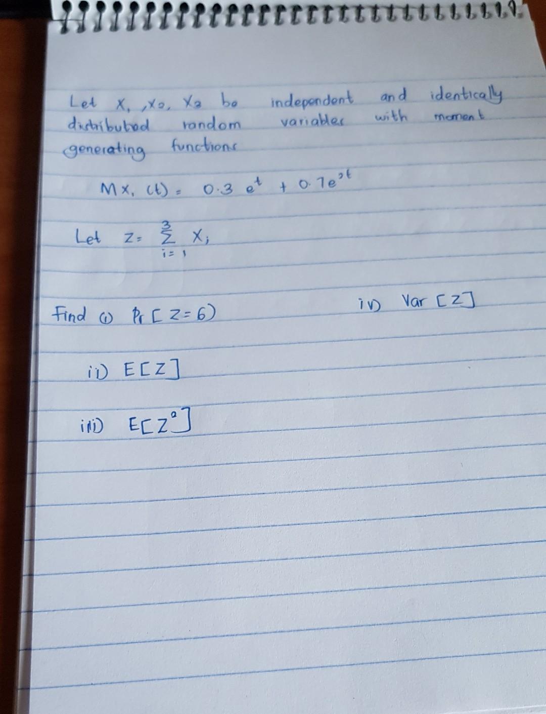 Solved Let x1,x2,x3 bo independent and identically | Chegg.com