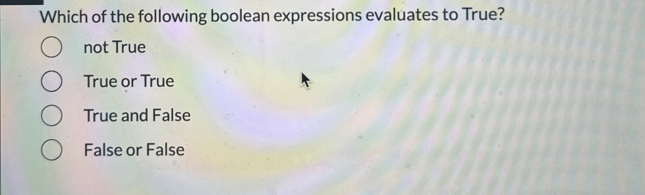 Solved Which Of The Following Boolean Expressions Evaluates 1068
