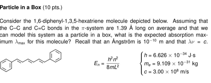 Solved Particle in a Box (10 pts.) Consider the | Chegg.com