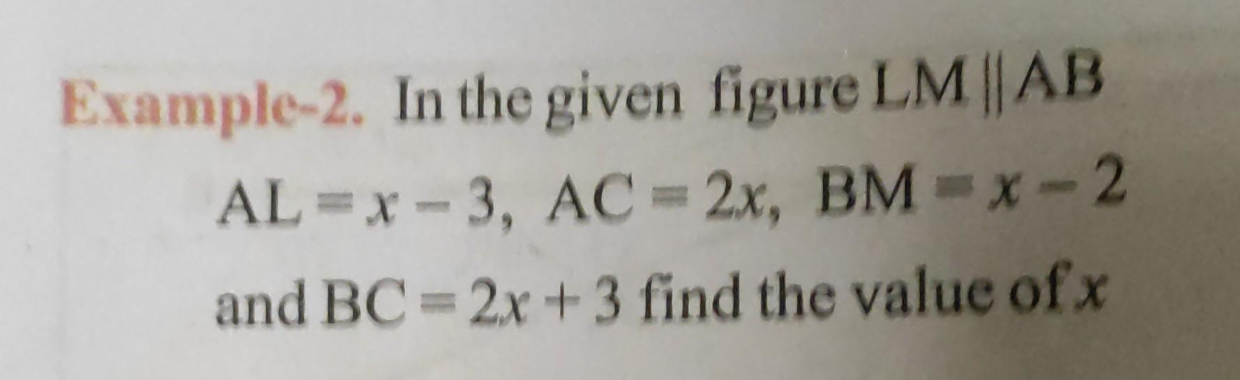 Solved Example-2. In the given figure LM∥AB | Chegg.com