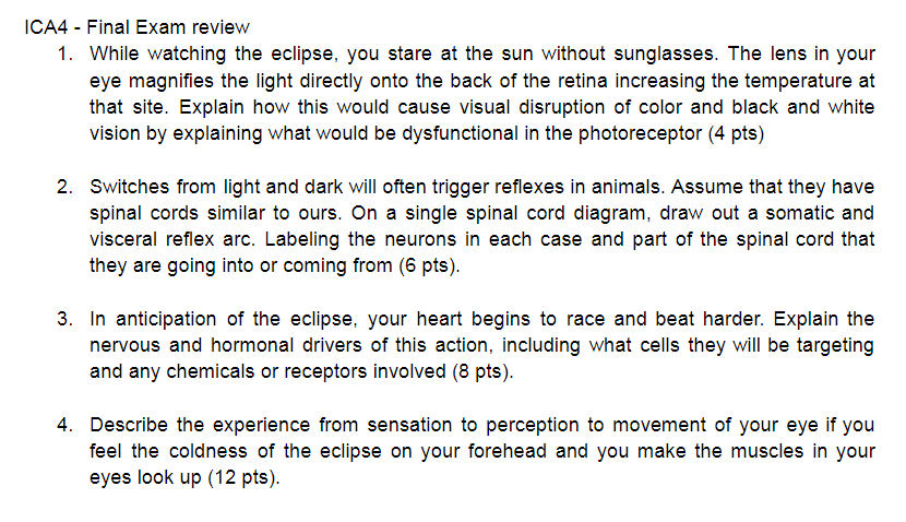 Solved ICA4 - ﻿Human Anatomy Final Exam reviewWhile watching | Chegg.com