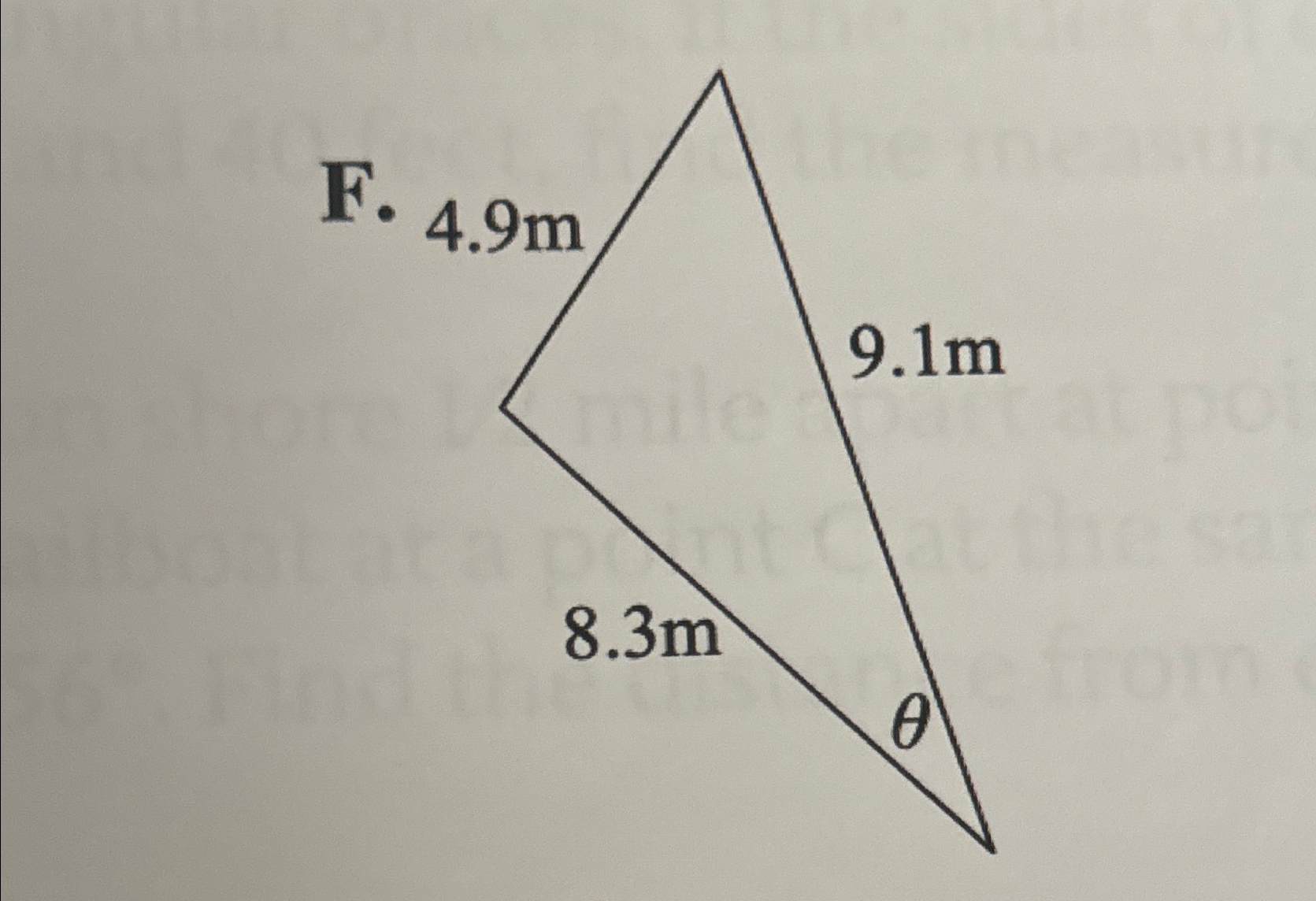 Solved 4.9m 9.1m 8.3m find missing value | Chegg.com
