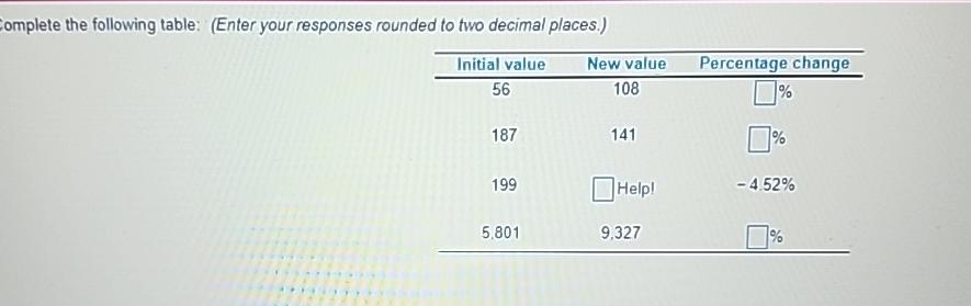 Solved omplete the following table: (Enter your responses | Chegg.com Solved omplete the following table: (Enter your responses | Chegg.com