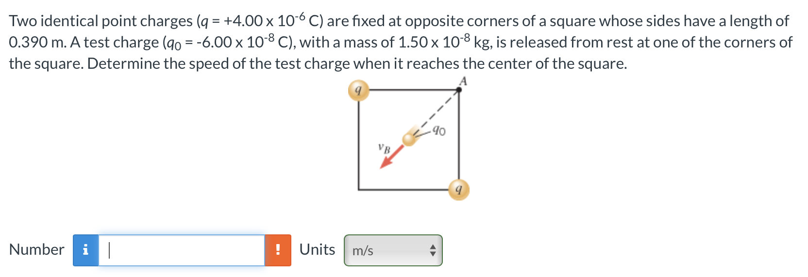 Solved Two identical point charges (q=+4.00×10-6C) ﻿are | Chegg.com