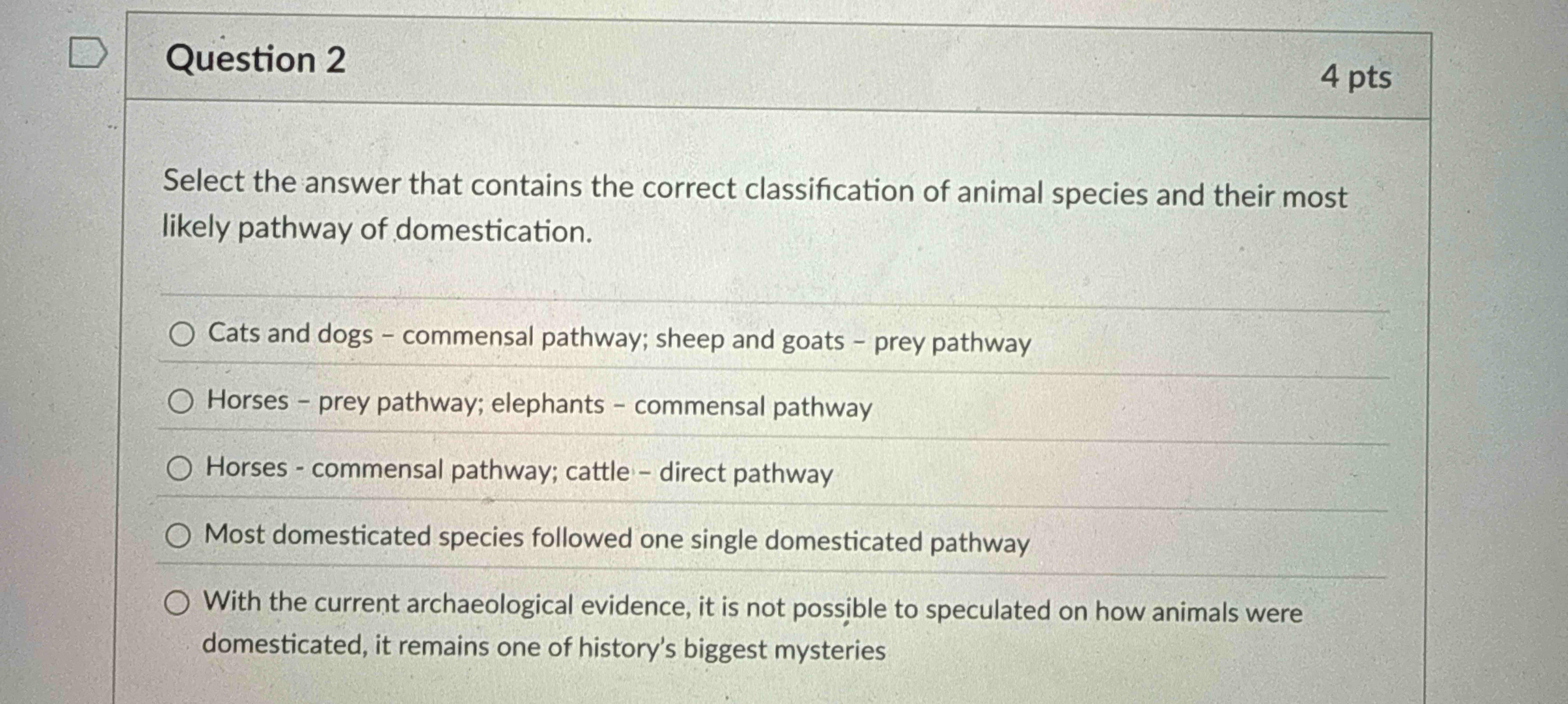 Solved Question 2Select the answer that contains the correct | Chegg.com