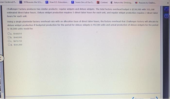 Solved mer-Centered P... 10 Reasons the U... 1 How Us | Chegg.com