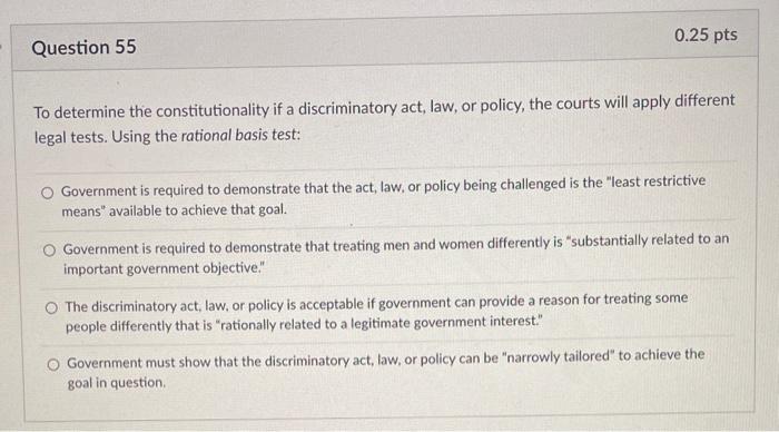 To determine the constitutionality if a | Chegg.com