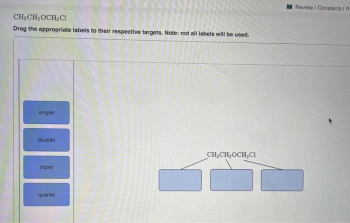 Solved Part G CH3 CHOCH, CH Drag the appropriate labels to | Chegg.com