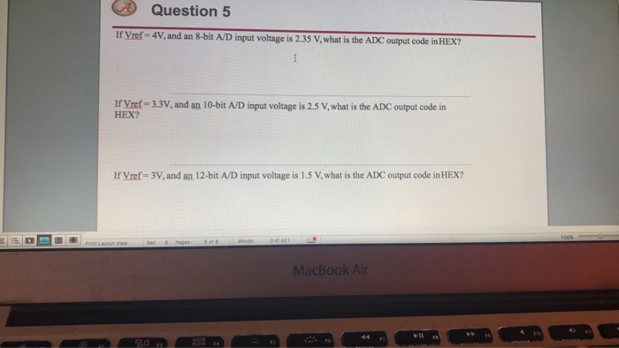 Solved Question 1 Given A 10 Bit Successive Approximation
