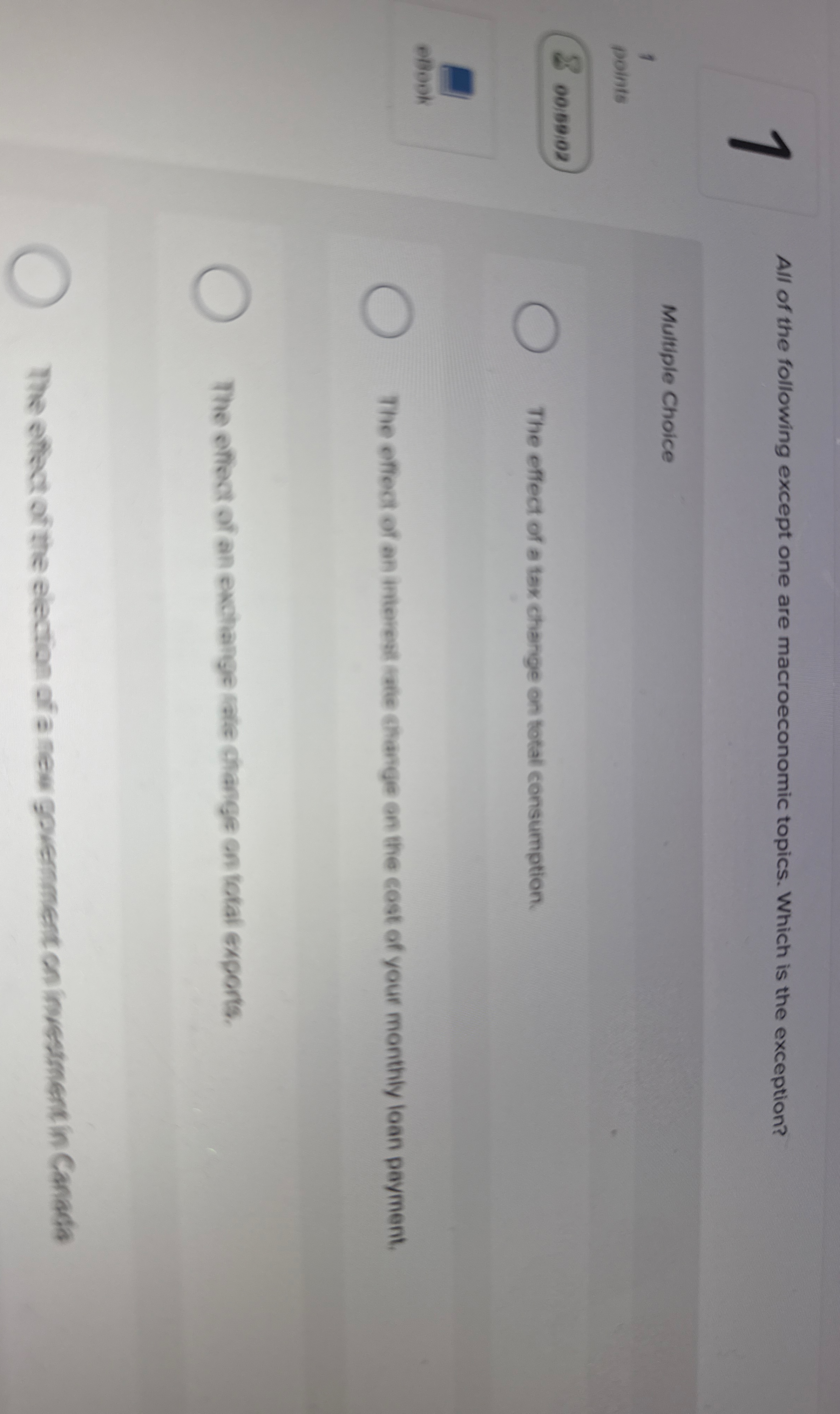 1All of the following except one are macroeconomic | Chegg.com