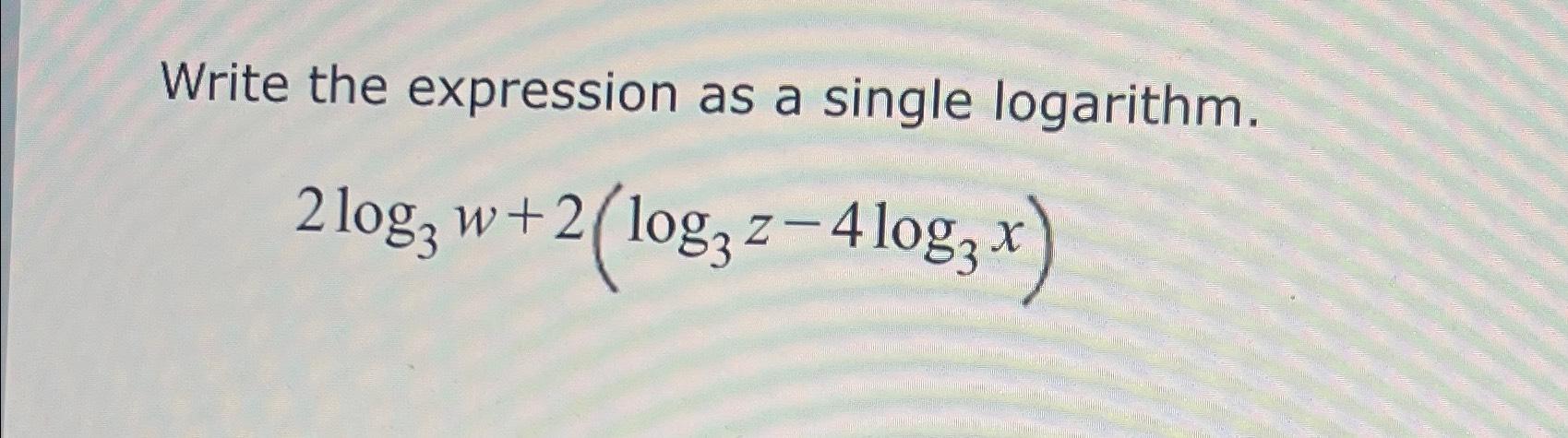 Solved Write the expression as a single | Chegg.com