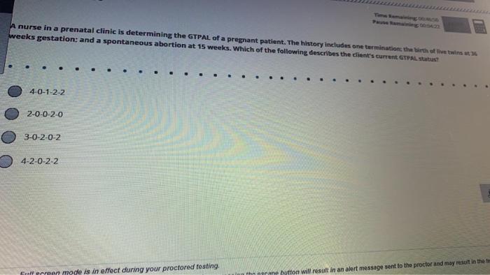 Solved A nurse in a prenatal clinic is determining the GTPAL | Chegg.com