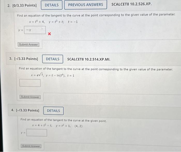 Solved Find an equation of the tangent to the curve at the | Chegg.com