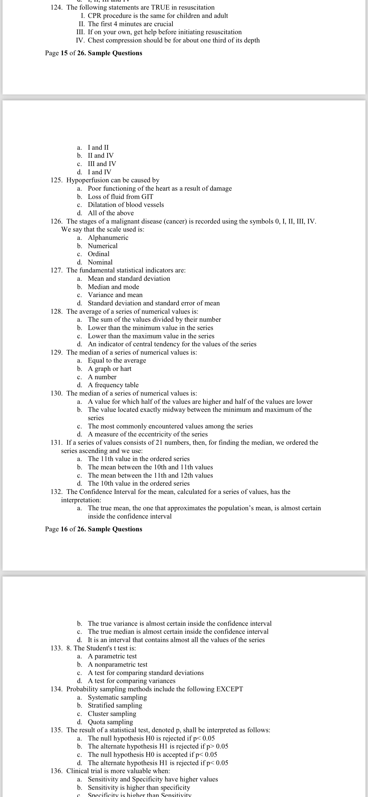 Solved I. CPR procedure is the same for children and | Chegg.com