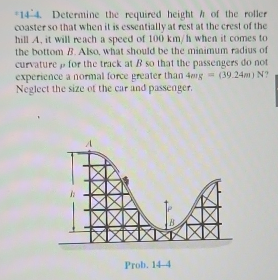 Solved ?**14°4. ﻿Determine the required height h ﻿of the | Chegg.com