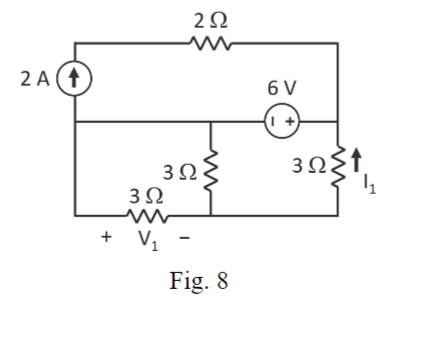 Solved Use superposition to find I1 ﻿and V1 ﻿in the circuit | Chegg.com