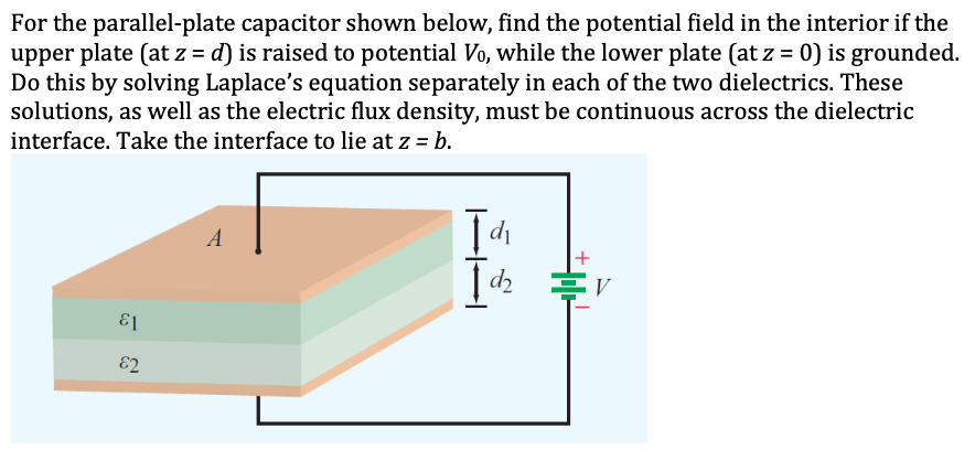 Solved For the parallel-plate capacitor shown below, find | Chegg.com