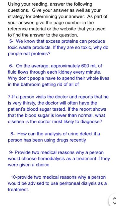 Solved Using your reading, answer the following questions. | Chegg.com