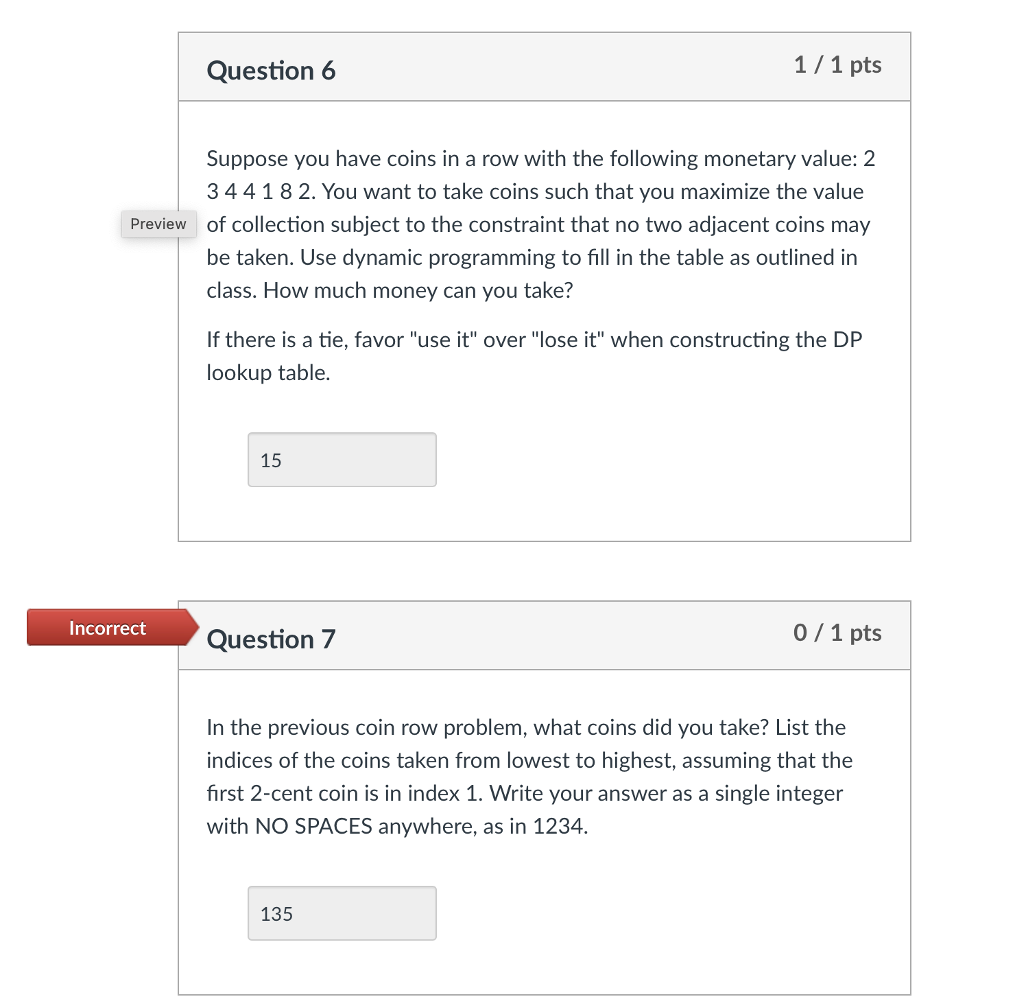 Solved Question 7In the previous coin row problem, what | Chegg.com