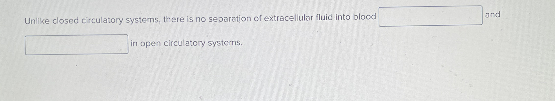Solved Unlike closed circulatory systems, there is no | Chegg.com