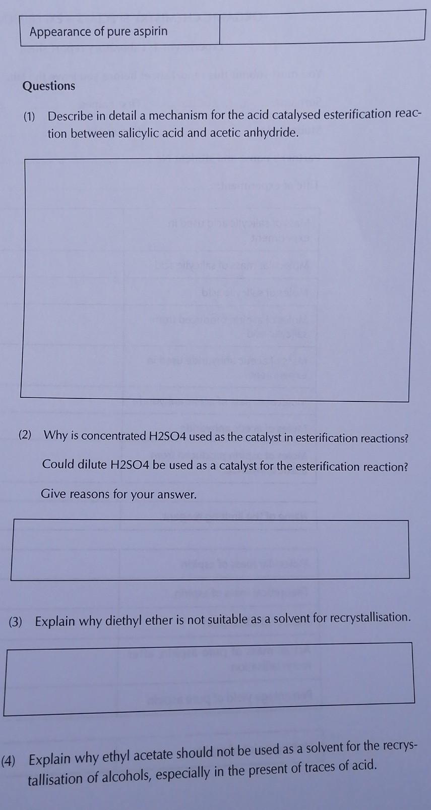 Solved AIM The aim of this experiment is to synthesise | Chegg.com