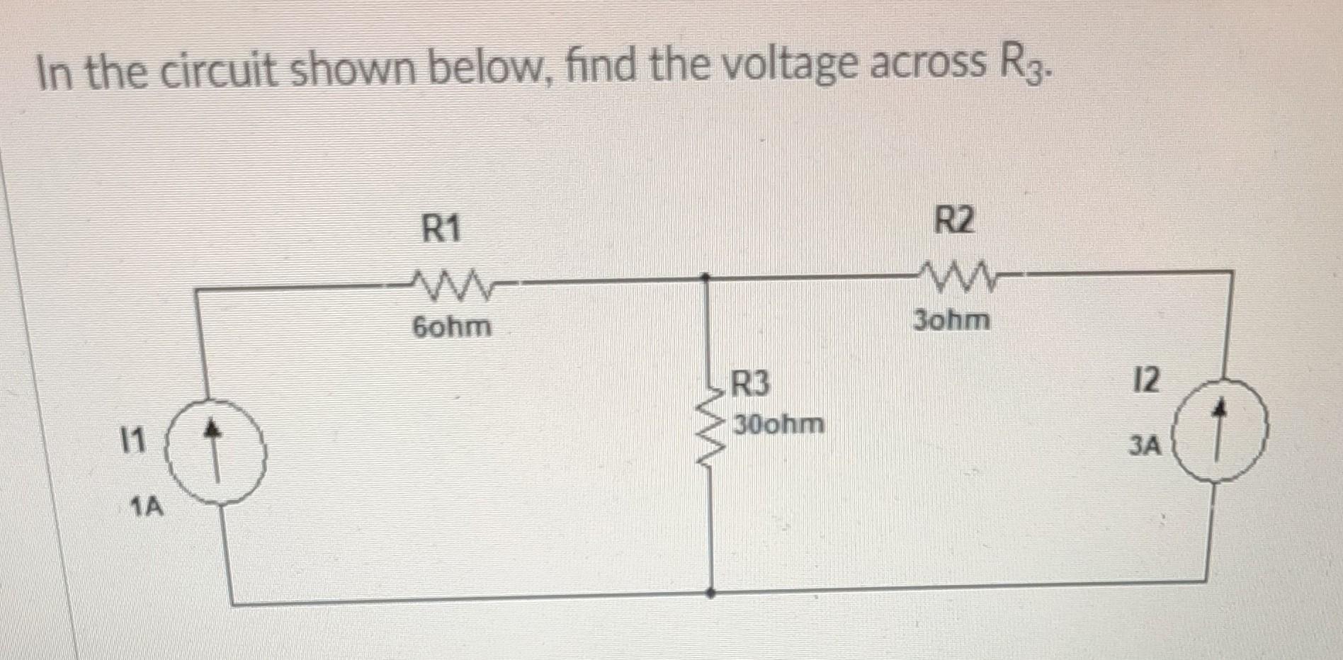 Solved In the circuit shown below, find the voltage across | Chegg.com
