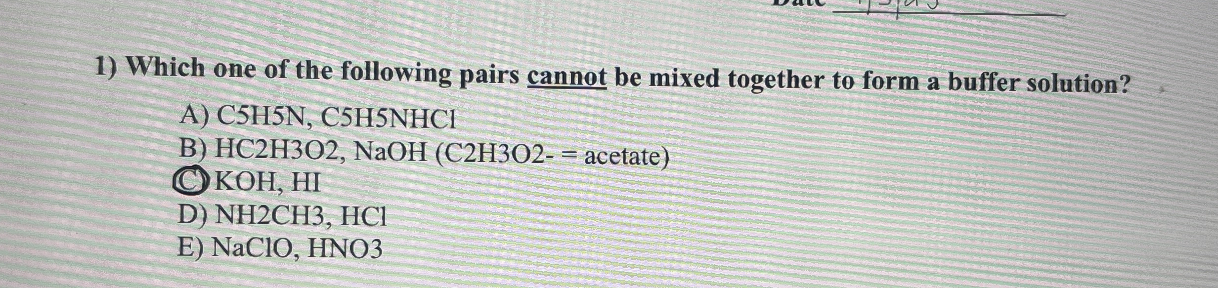 Solved Which one of the following pairs cannot be mixed | Chegg.com