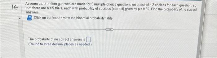 Solved Assume that random guesses are made for 5 | Chegg.com