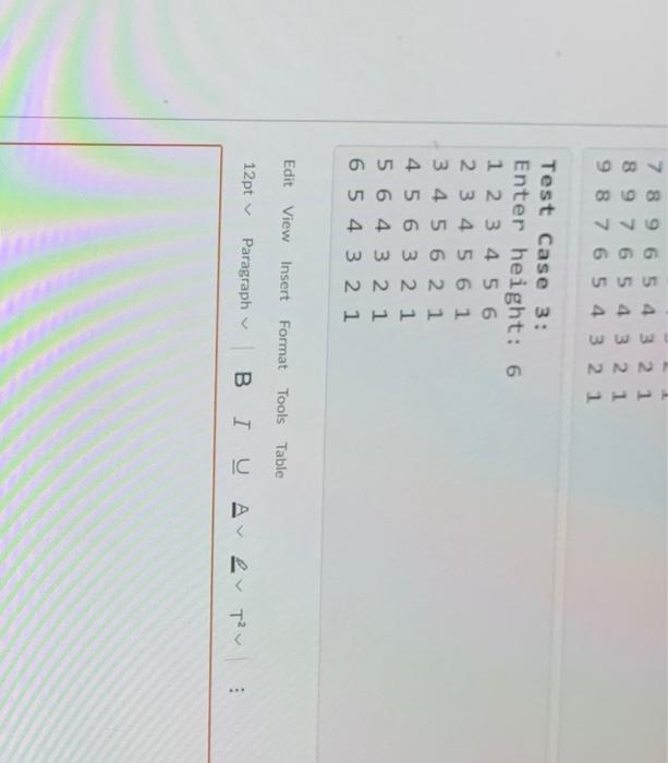 Solved Write a program to display the following pattern | Chegg.com