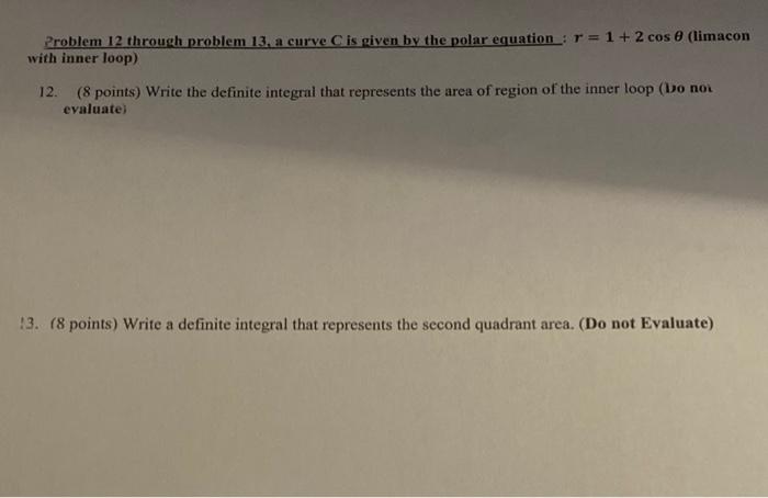 Solved Problem 12 through problem 13, a curve C is given by | Chegg.com