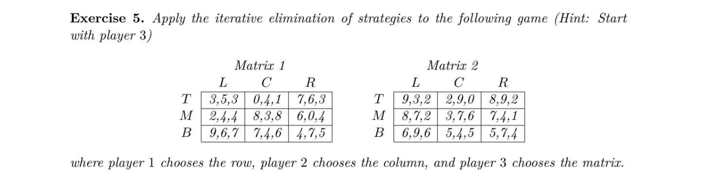 Solved Exercise 5. ﻿Apply the iterative elimination of | Chegg.com