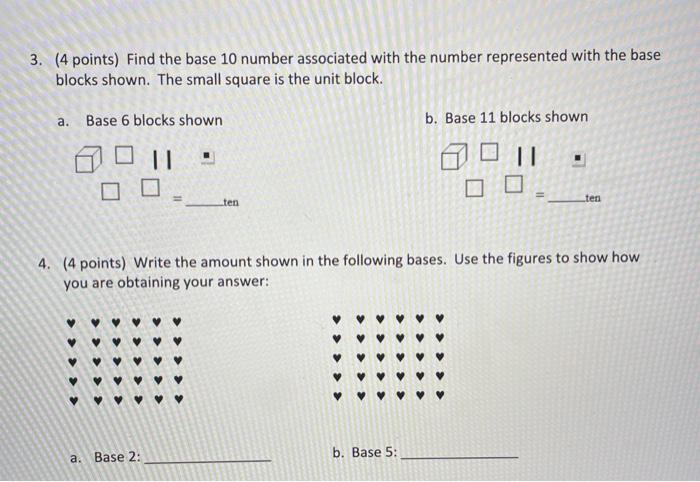 Solved 3. (4 points) Find the base 10 number associated with | Chegg.com