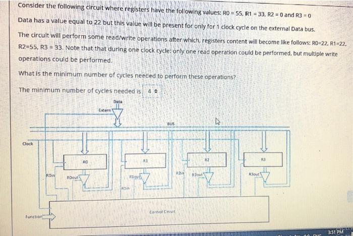 Solved Consider the following circuit where registers have | Chegg.com