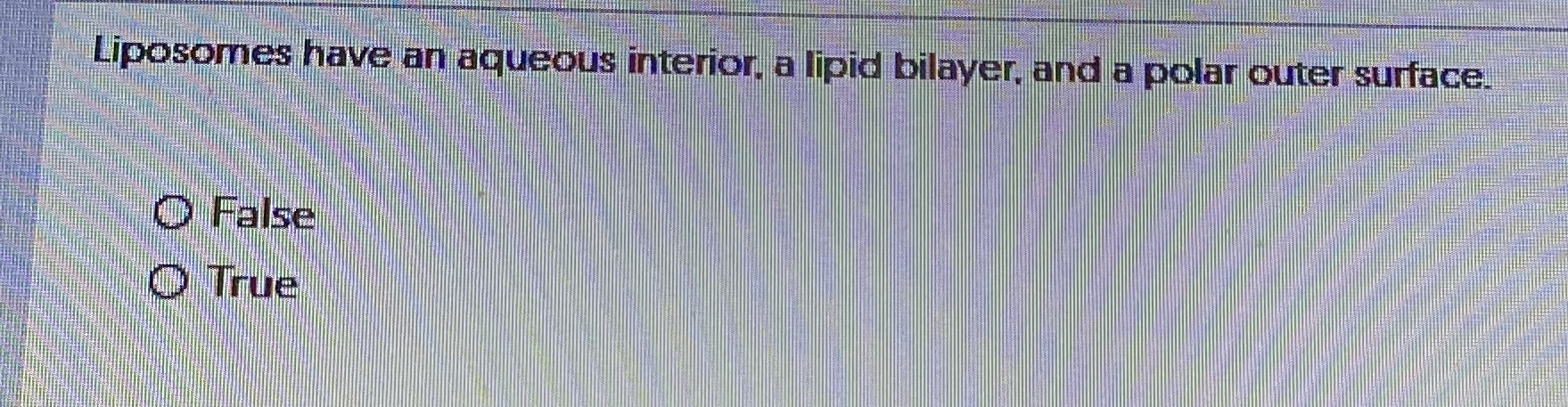 Solved Liposomes have an aqueous interior, a lipid bilayer, | Chegg.com
