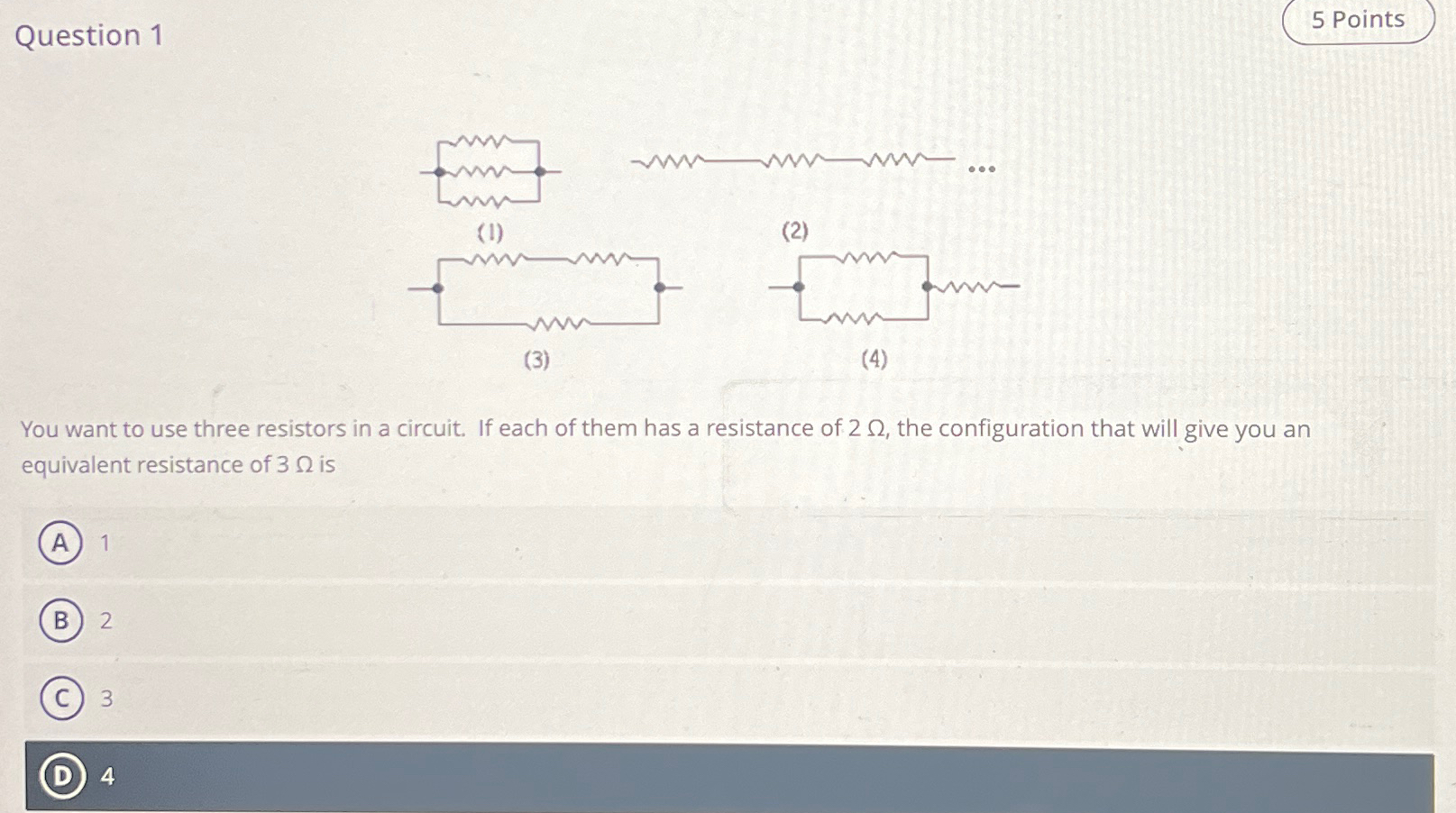 Solved PLEASE HELPQuestion 1You want to use three resistors | Chegg.com