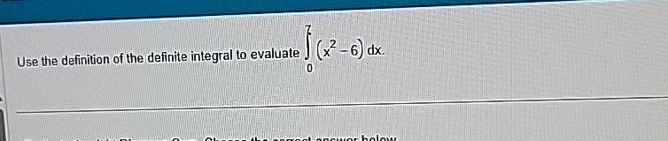 Solved Use the definition of the definite integral to | Chegg.com