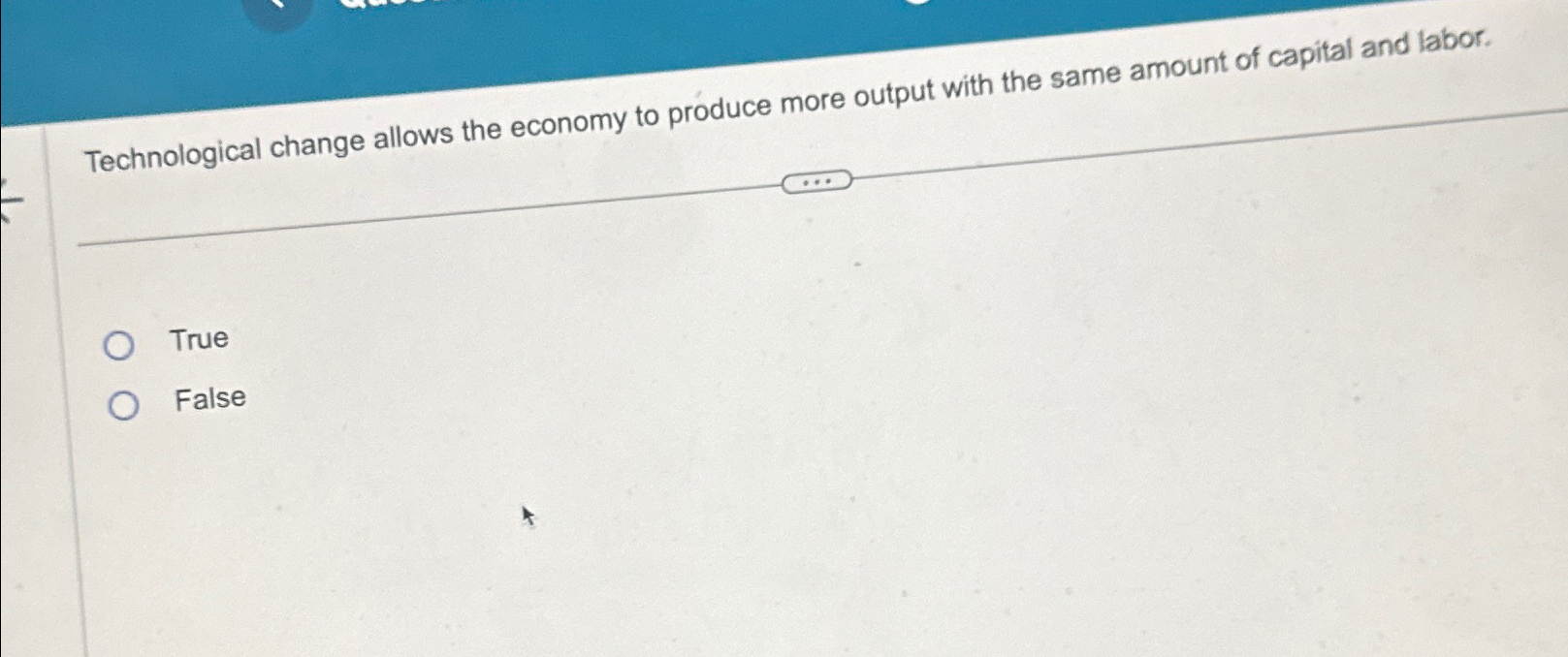 Solved Technological change allows the economy to produce | Chegg.com