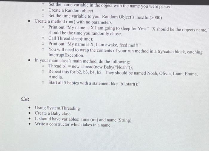 Solved CSE1322L - Lab 13 Objective: Using Runnable to employ | Chegg.com