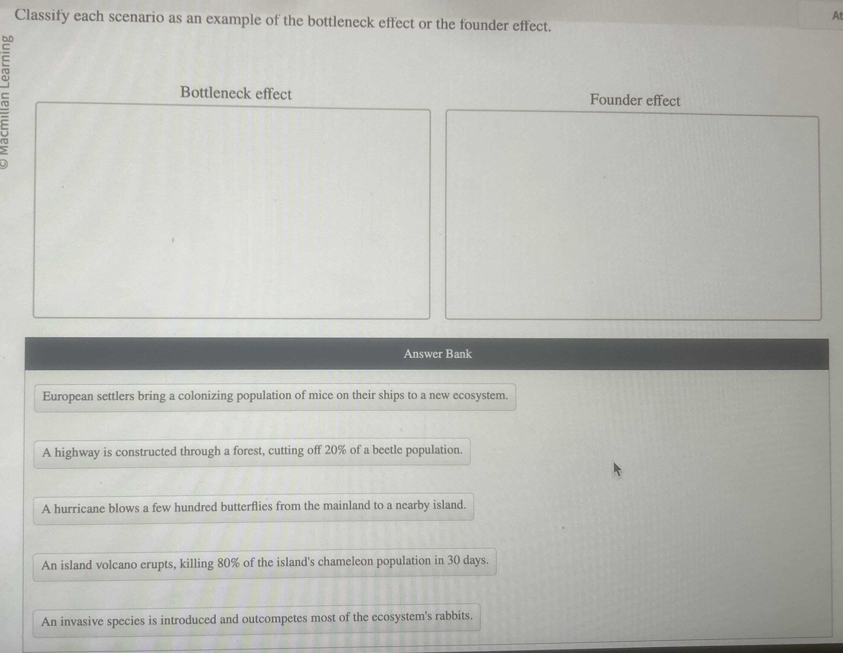 Solved Classify each scenario as an example of the | Chegg.com
