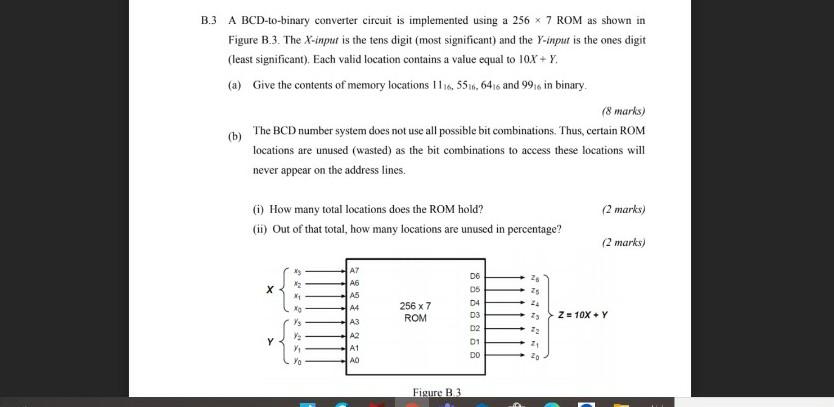 Solved B.3 A BCD-to-binary converter circuit is implemented | Chegg.com